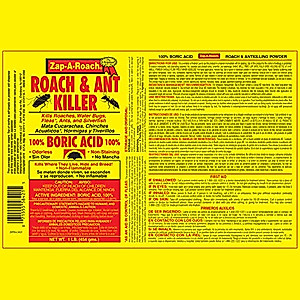 Zap-A-Roach 3 Pk, Boric Acid Roach & Ant Killer NET Wt. 5 Oz. (142 GMS) Each
