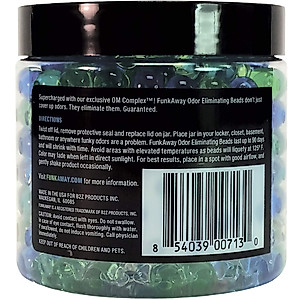 FunkAway Odor Eliminating Beads, 12 oz., Supercharged Odor Absorbing Beads for the House, Car or Gym, Eliminate Smoke, Pet and Bathroom Odors for Long-Lasting Results