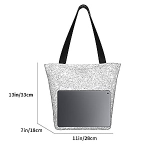 Kuilepa Silver Glitter Women Shoulder Tote Bags Casual Bag Ladies Shopping Handbag