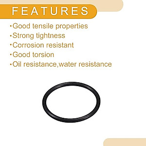 Partuto 50 Pcs 22mm ID x 2mm CS Universal Car O Ring Seal Gasket - Car - Faucet Repair Trucks Suvs Trailer Tube Sealing Waterproof - NBR Rubber Black