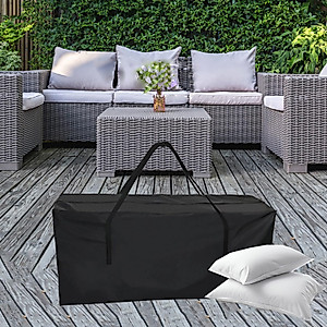 Aidetech Patio Furniture Cushions Storage Bag, 68" L x 30" W x 20" H Waterproof 420D Outdoor Patio Furniture Cover, Cushion Storage Bag for Clothes, Pillows, Christmas Tree with Zipper and Handles