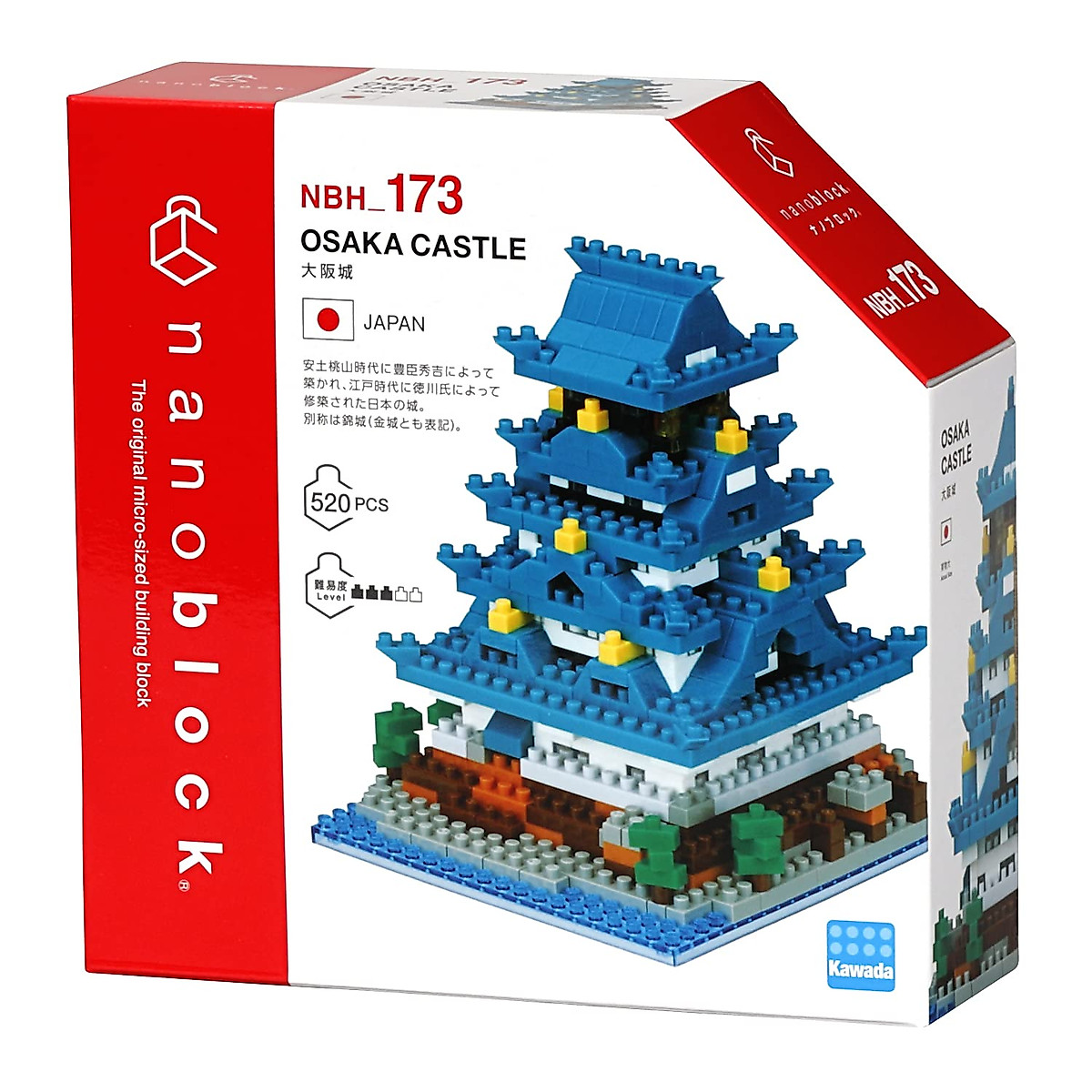 nanoblock - World Famous Buildings - Osaka Castle, Sight to See Series Building Kit