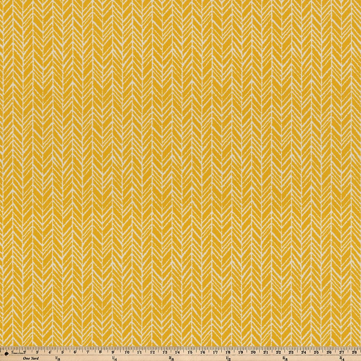 Pillow Perfect Outdoor/Indoor Herringbone Egg Yolk Bench/Swing Cushion, 1 Count (Pack of 1), Yellow