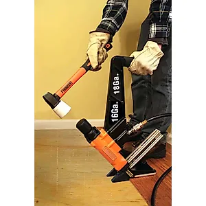 Freeman PF1618GLCN Pneumatic 3-in-1 16-Gauge and 18-Gauge 2" Flooring Nailer Ergonomic and Lightweight Nail Gun for Tongue and Groove, Hardwood, and Engineered Flooring