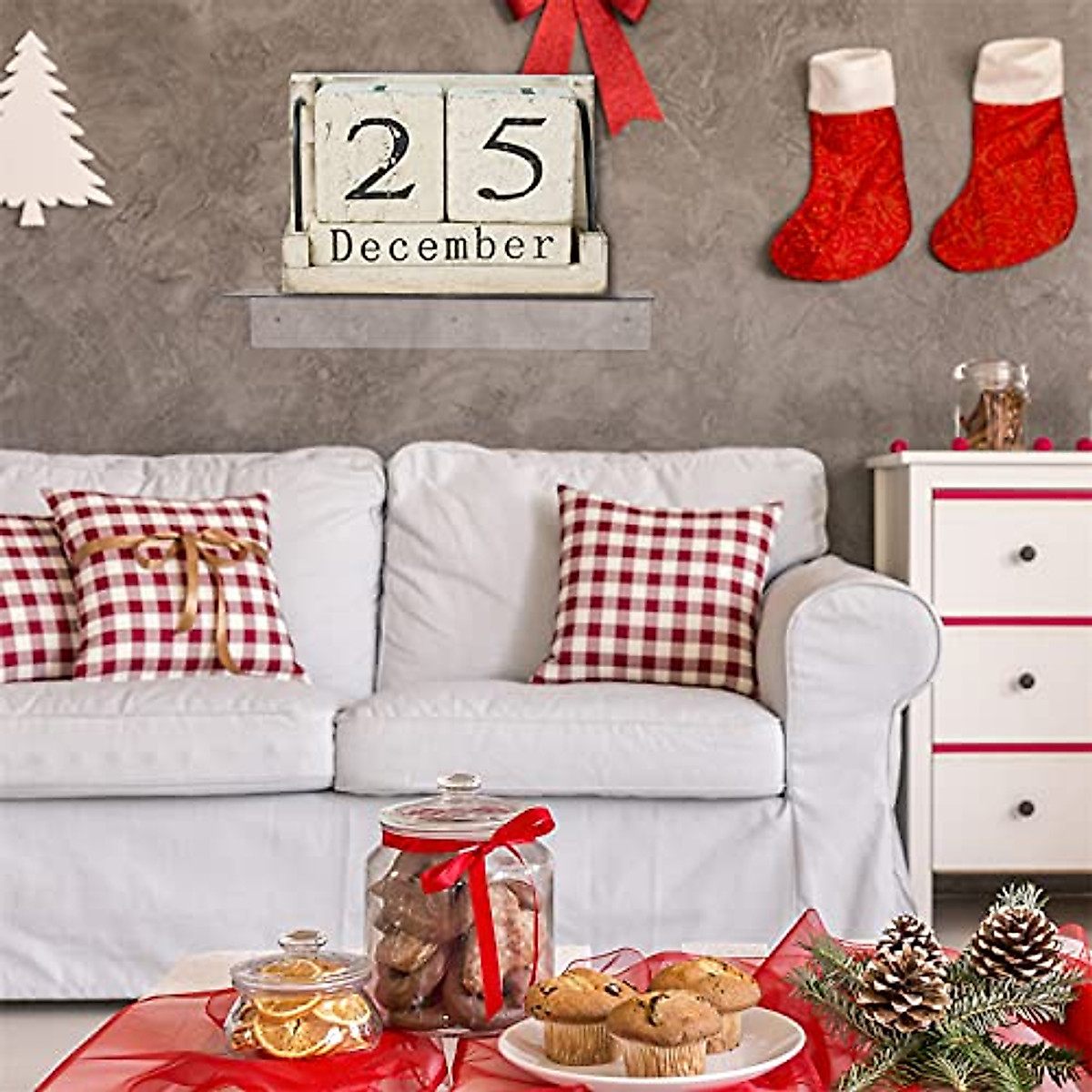 Blulu 8 Pieces Acrylic Floating Shelf, Invisible Wall Mounted Display Organizer Book Shelf for Kids Nursery Living Room, Bathroom, Bedroom, Kitchen, Office (Clear, 14 x 5 x 2 Inches)