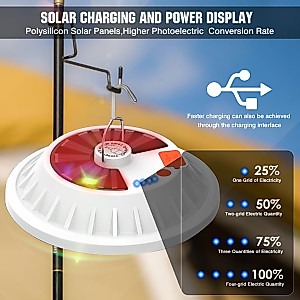 USB Solar Camping Light Remote Tent Light 2 Pack - 4000LM Portable LED Rechargeable Camping Lantern Hanging IPX4 Waterproof Emergency Light for Camping, Hiking, Power Failure, Hurricane (120 LEDs)
