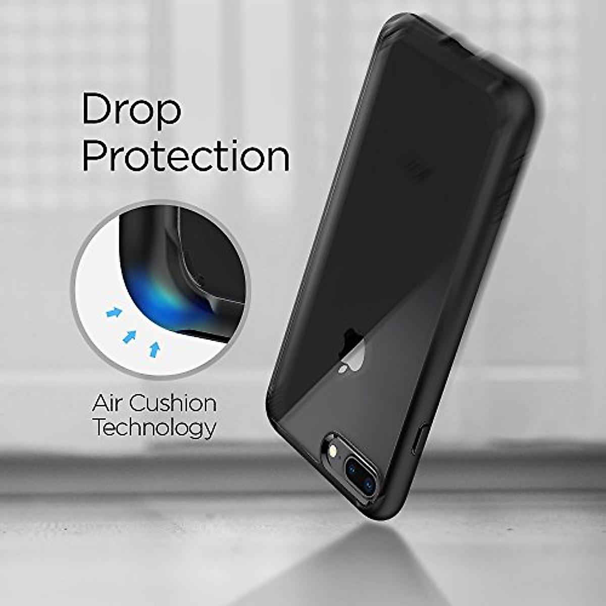 Spigen Ultra Hybrid [2nd Generation] Designed for iPhone 8 Plus Case (2017) / Designed for iPhone 7 Plus Case (2016) - Black