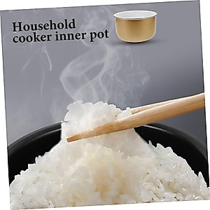 Amosfun Cooker Pot Rice Cooker Inner Pot Household Cookware Nonstick Cookware Electric Cooker Accessory Golden A