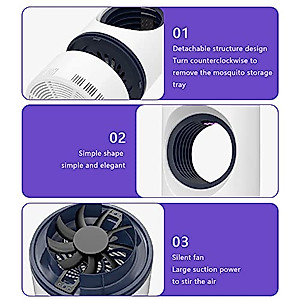 Mosquito Killer Lamp,USB Mosquito Killer Trap and Bug Zapper Mosquito Light Insect Killer Indoor & Outdoor,Mosquito Exterminator for Fly Control,Suction Fan