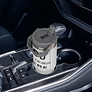 Personalized Tumbler with Handle|Custom Coffee Tumbler with Lid and Straw|Design Your Own Text/Photo Car Cup Holder|Stainless Steel Cup for Gym/Work/Travel Mug Gift for Women&Men(30oz)