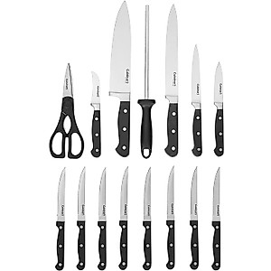 Cuisinart C77TR-16P Triple Rivet Collection 16-Piece Cutlery Block Set, Stainless Steel