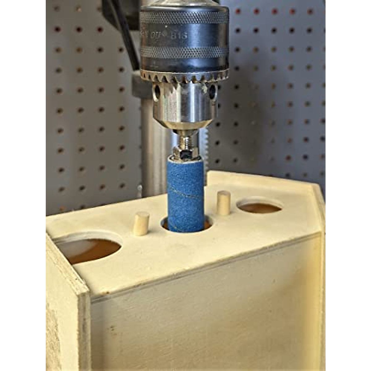 LINE10 Tools 16 Pack Blue Zirconia Sanding Drums and Sleeves Set for Drill, 2-inch Long