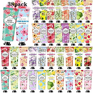 38 Pack Hand Cream for Women Gifts Set,Travel Size Lotion Mothers Day Christmas Birthday Bulk Gifts for Women,Moisturizing Shea Butter Hand Lotion for Dry Cracked Hands,Small Travel Lotion Stocking Stuffers Favors Gifts for Women Mom Girlfriend Her Wife