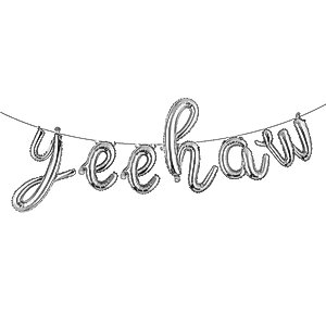 Yeehaw Balloons First Rodeo Birthday Party Decorations Boy Cowboy girl Balloon Wild West Western Birthday Party Decor Yeehaw Its My Birthday Baby Shower Balloons (L YEEHAW Silver)