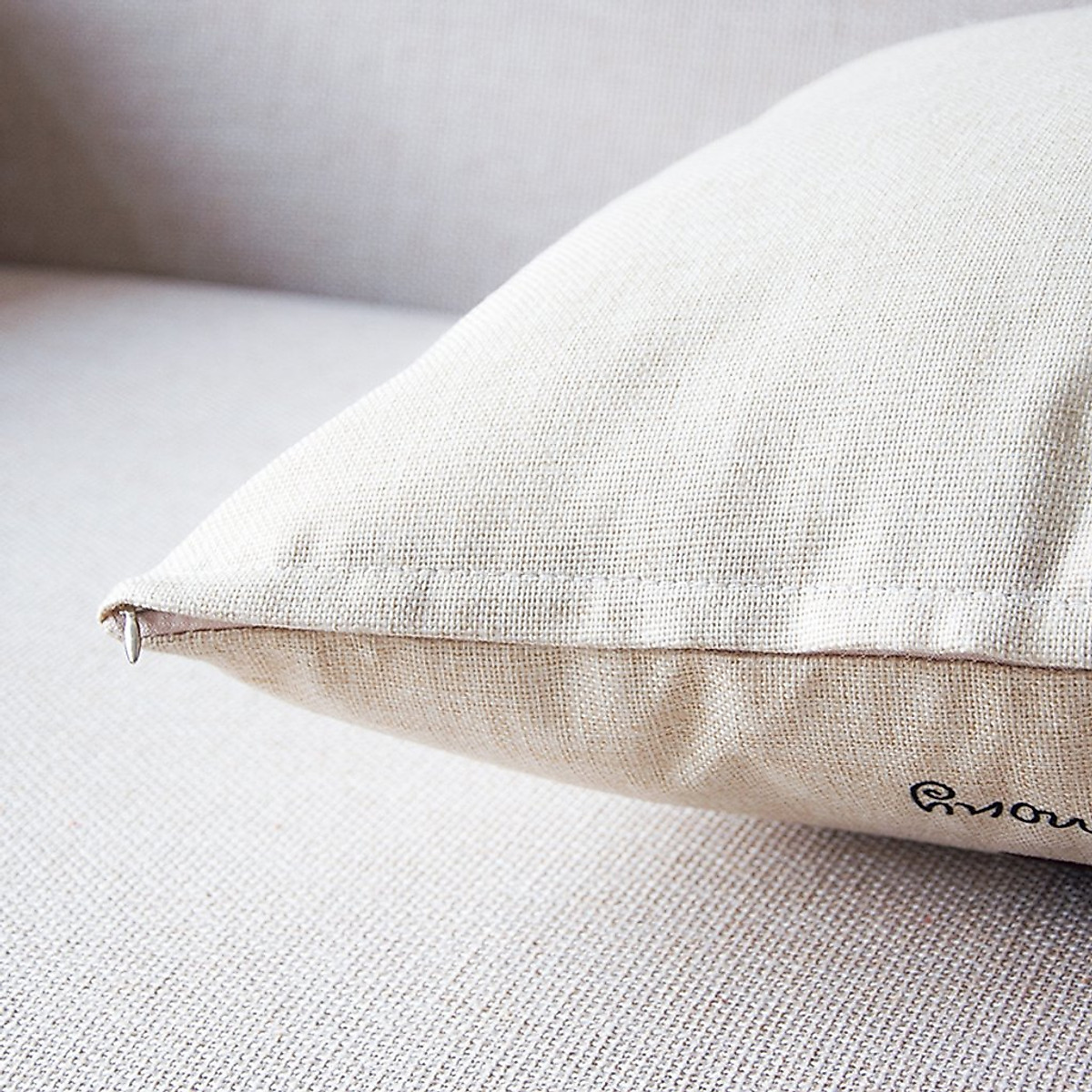 Bursonvic Cartoon Pattern Throw Pillow Case Cushion Cover Square Home Farmhouse/Modern Decorative Cotton Linen Pillowcase for Sofa/Bench/Couch (Owl Father-Son, 18" x 18")