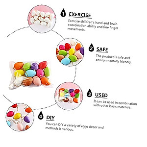NOLITOY DIY Egg 24pcs Easter Eggs Blind Bag Toys Artificiales Para DIY Gift Artificial Egg DIY Drawing Egg Easter Eggs Surprise Toys Decor Egg Ornament Egg DIY Egg Child Food