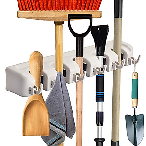 ONMIER Broom and Mop Holder Wall Mounted