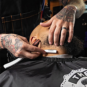 Professional Straight Razor Bundle - Stainless Steel Straight Edge Razor with 20 Gravity Premium Blades ("The OG", Apollo13)