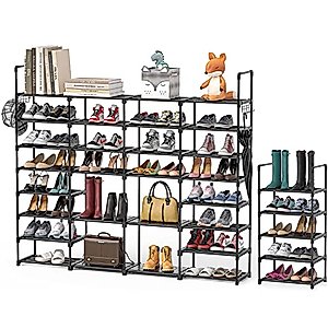 Mavivegue Shoe Rack, 8 Tier Large Shoe Rack Organizer 5 Tier Shoes Rack for Closet Entryway