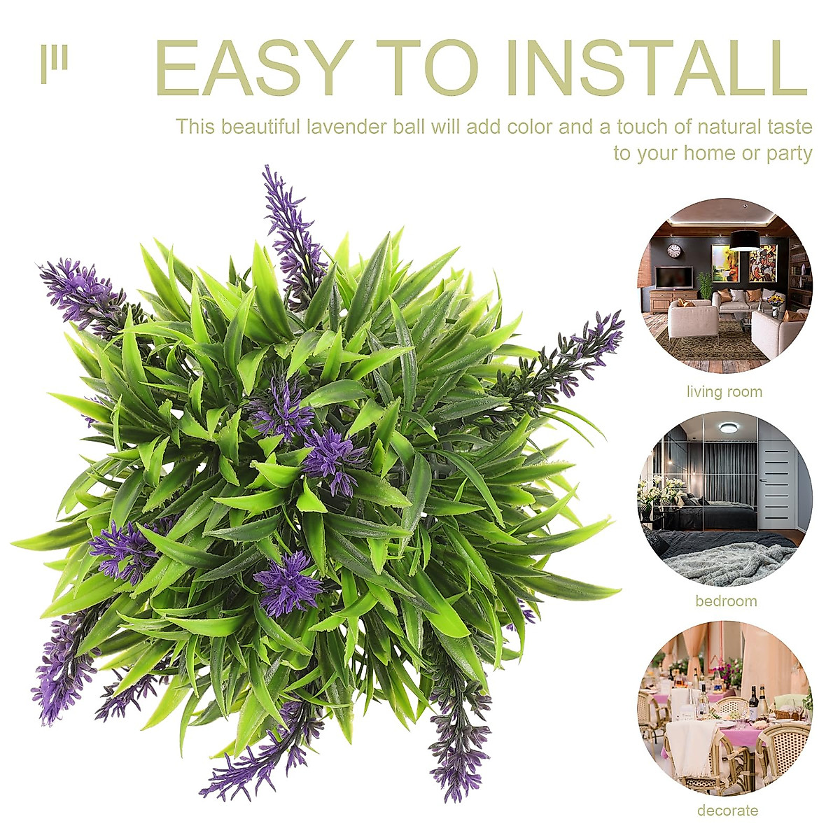 DOITOOL 2Pcs Artificial Green Plant Decorative Balls, Artificial Topiary Ball Hanging Faux Boxwood Plants for Indoor, Outdoor, Backyard, Garden, Balcony, Wedding and Home Decor