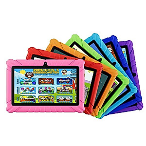Contixo V8-4 7” Kids Tablet, 2GB RAM, 16GB Storage, Android 11 GO, Ultimate Learning Tablet for Children with Teacher’s Approved Apps, Kid Proof Protection Case, Blue