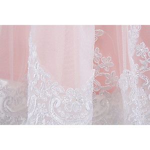 Bow Dream Baby Flower Girl Dresses Lace Bowknot Wedding Pageant Formal Tutu Gown Blush Pink 0-3 Months