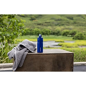 Stanley IceFlow Cap and Carry Water Bottle 24 oz | Wide Mouth Twist Lid | Lightweight and Leakproof for Travel and Sports | Insulated Stainless Steel | BPA-Free | Citron