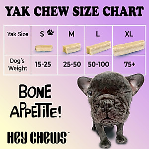 Himalayan Yak Cheese Dog Chews - X-Large Yak Chews, All Natural Dog Treats - Long Lasting, Easily Digestible and Rawhide Free – Yak Milk Bones for Dogs by HewChews(4pk)