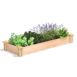 Greenes Fence Miracle-GRO Cedar Raised Garden Bed, 16" x 48" x 5.5" - Made in USA with North American Cedar