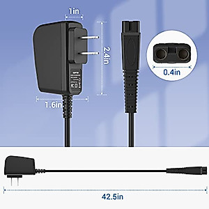 5V 1A Adapter for Andis Shaver Charger Power Cord, Replacement Andis Charger Compatible 17150 17165 TS-1 TS-2 Foil Shaver
