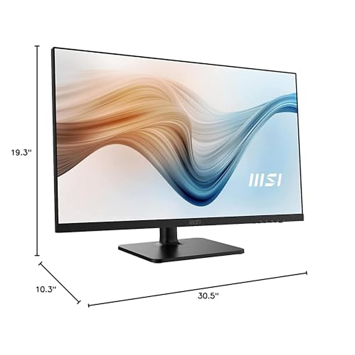 MSI Modern MD271QP, 27", 2560 x 1440 (QHD), IPS, 75Hz, TUV Certified Eyesight Protection, 5ms, HDMI, Displayport, USB C, Tilt, Swivel, Height Adjustable, Pivot