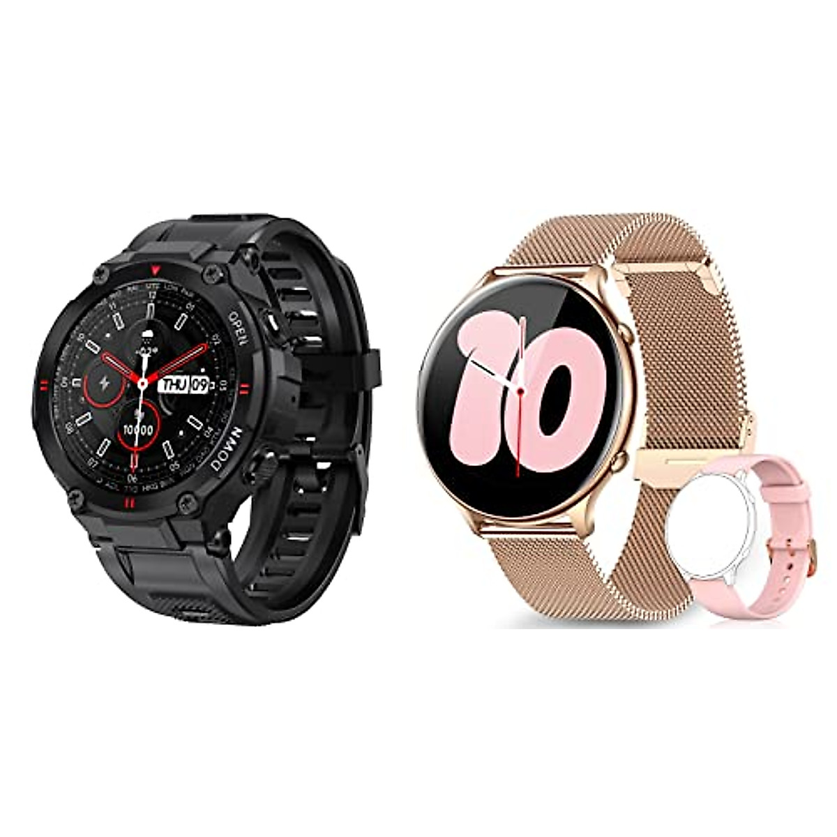 EIGIIS Smart Watch for Men Women Waterproof Fitness Tracker Watch with Heart Rate Blood Oxygen Monitoring Smartwatch Compatible with iPhone Android Phones