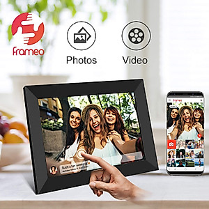 FRAMEO 10.1 Inch Smart WiFi Digital Photo Frame 1280x800 IPS LCD Touch Screen, Auto-Rotate Portrait and Landscape, Built in 16GB Memory, Share Moments Instantly via Frameo App from Anywhere