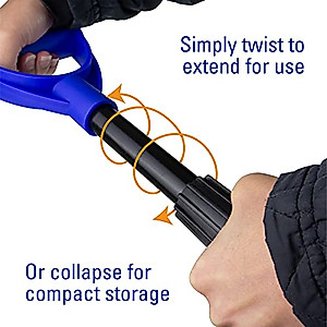 SubZero 17211 Auto Emergency Snow Shovel with Extendable Handle (Colors may vary)