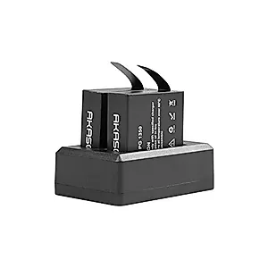 AKASO Brave 7 LE 2 x 1350mAh Rechargeable Action Camera Battery with USB Dual Charger