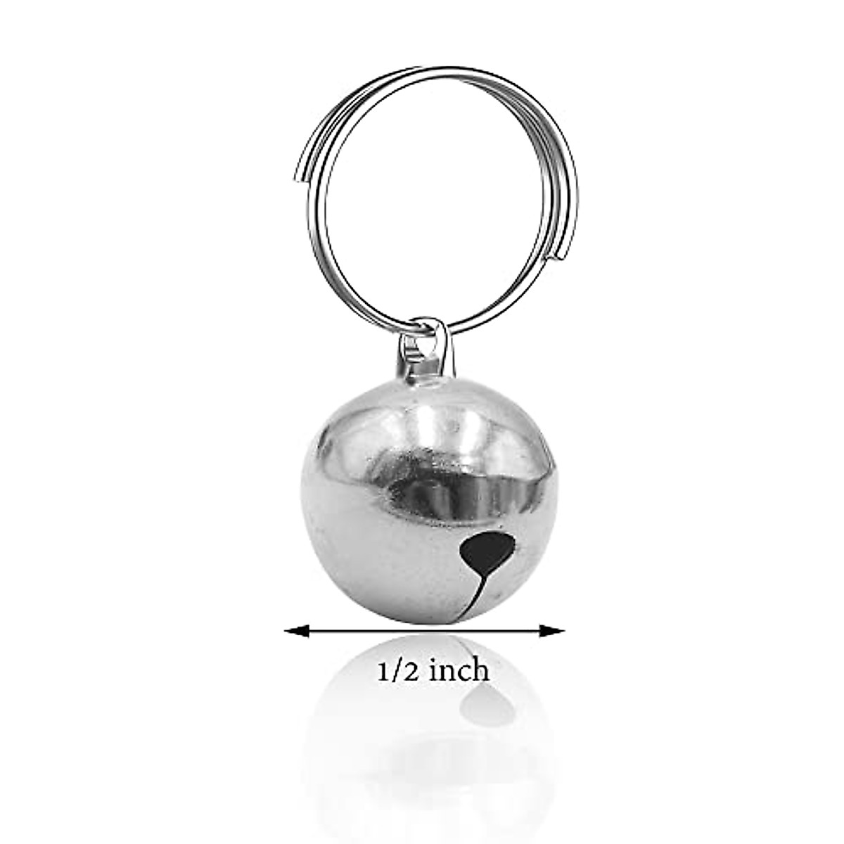 Coastal Pet Pet Bells for Dog Cat Collar Charm Pet Pendant Accessories Stainless Steel, 3 PCS Anti-Lost Training Bells for Collars, Suitable for Pet Pendant Accessories,1/2-Inch, Silver