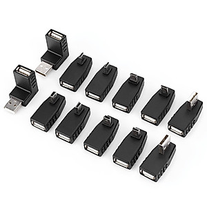 Heayzoki USB Male to Female, USB Female USB Female Adapter, USB Micro to USB A, OTG Adapter Converter for Computer Tablet PC Mobile Phone -40 Pack