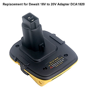 ELEFLY DCA1820 Replacement for Dewalt 18V to 20V Adapter, Compatible with Dewalt 20V Lithium Battery DCB206 DCB204 DCB203 for 18V NiCad NiMh DC9096 DC9098 DC9099 DW9098 DW9096