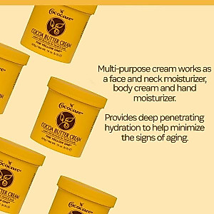COCOCARE Cocoa Butter Cream - Hydrates and Softens Skin - Rich Cocoa Butter for Deep Moisture - Gentle Care - 15 Ounce