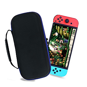 Widfre Carry Case for Nintendo Switch Console & Accessories, Hard Travel Case Compatible with Switch, Portable Carry Case with Handle, Dual Zippers, Bag for Game Storage Accessories
