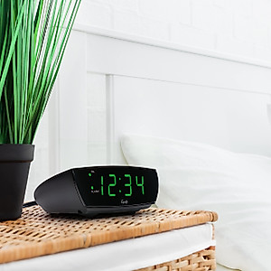 La Crosse Technology Equity 75902 Green LED 0.9 Inch Digital Alarm Clock
