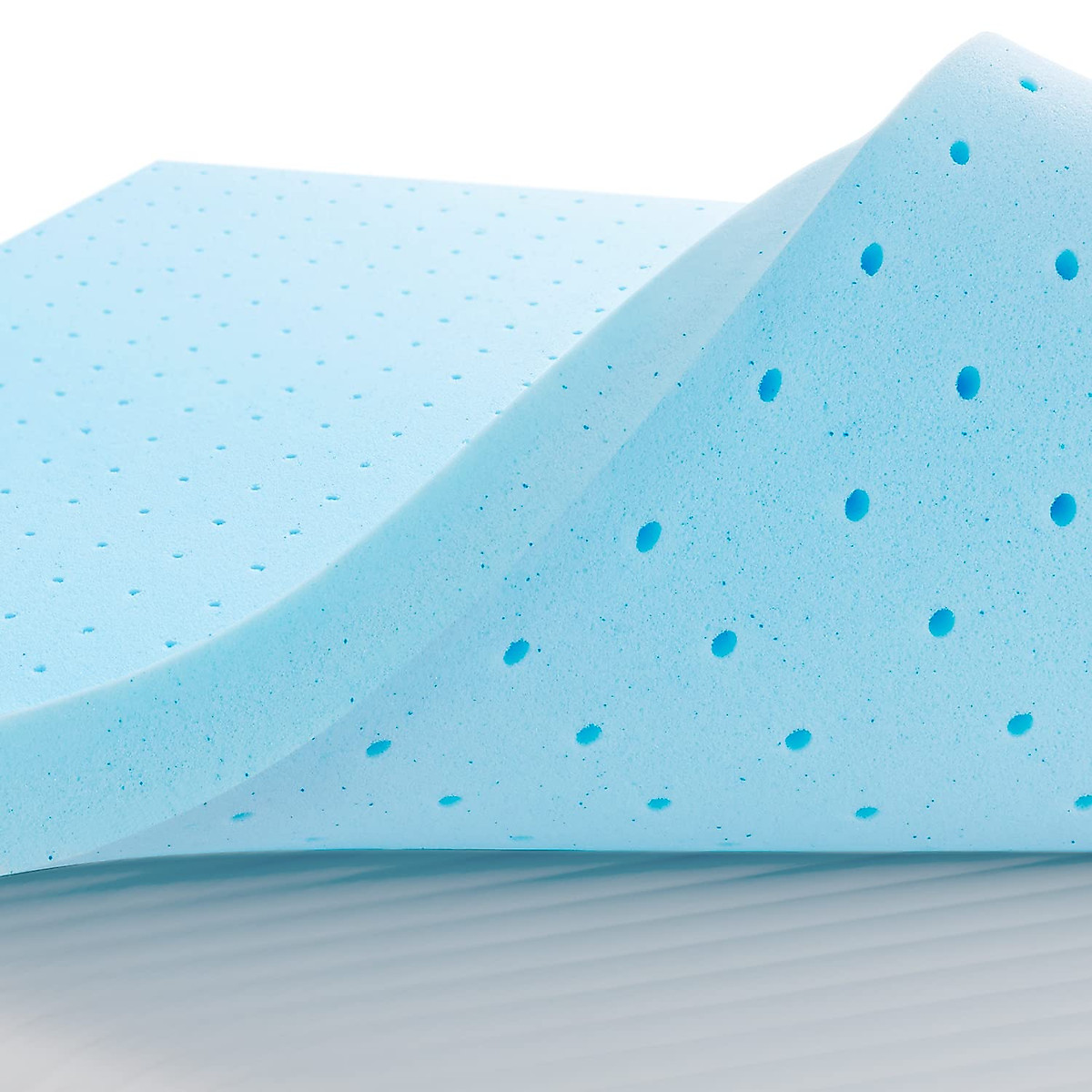 Maxzzz Queen Mattress Topper,2 Inch Ventilated Design Memory Foam Queen Mattress Topper,Cooling Gel Infused Swirl Foam Pad for Pressure Relief Back Pain, CertiPUR-US Certified