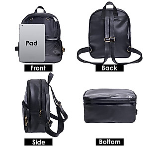 Patty Both Clear Backpack Transparent Ita Bag for Anime Lolita Bag DIY Cosplay(Ita Bag, Black)