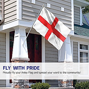 Anley Fly Breeze 3x5 Foot England Flag - Vivid Color and Fade proof - Canvas Header and Double Stitched - English National Flags Polyester with Brass Grommets 3 X 5 Ft