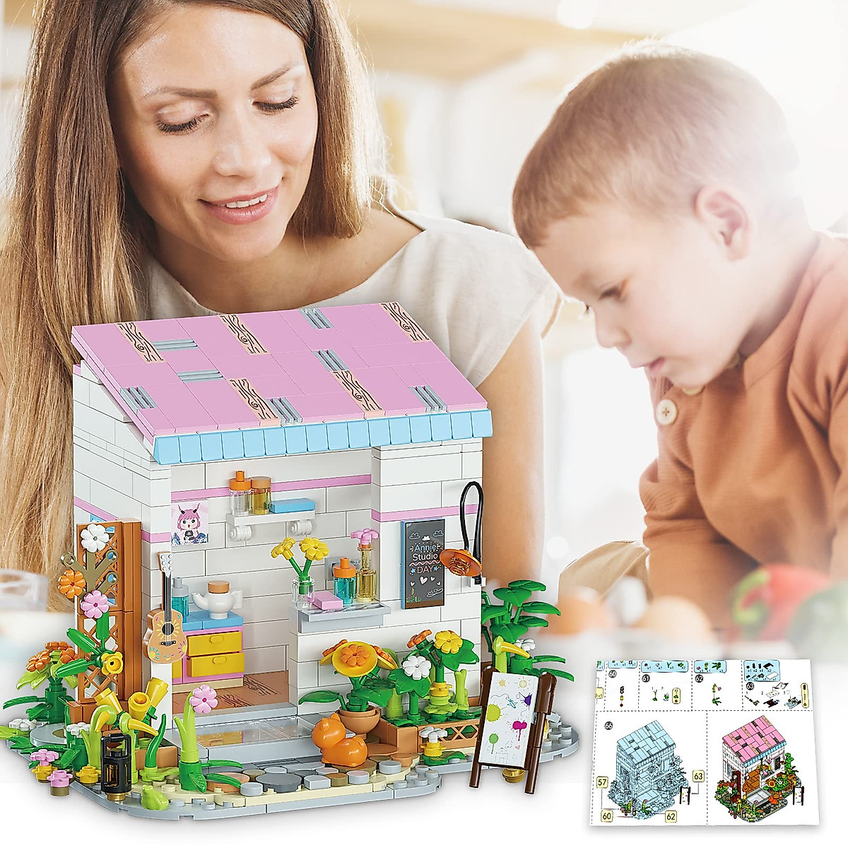SUNHABI Friends House Building Toys, Micro Mini Building Blocks Sets Annie’s Studio Building Bricks Kit Friends Sets for Girls 6-12 8-12, 585pcs 6.29(l) 4.1 (w) 4.5(h) inch……