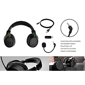 Replacement Game Mic for Kingston HyperX Cloud Flight Flight S Gaming Headset on PS4 PS5 Xbox One PC, 3.5mm Detachable Boom Microphone