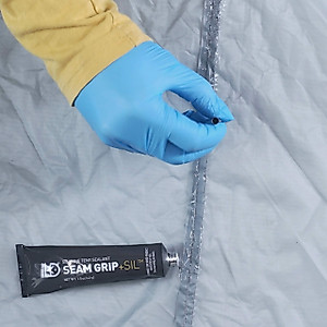 GEAR AID Seam Grip SIL Silicone Sealant and Silnylon Patches for Silnylon Tents and Tarps