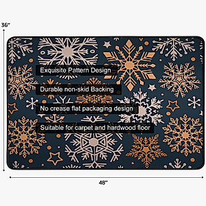 Mapuon Heavy Duty Desk Chair Mat for Carpet & Hardwood Floors, 48" x 36" Exquisite Jacquard Floor Mat Office Chair Mat for Carpeted Floors and Hardwood Floor for Home Office