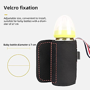 TOWOOZ Bottle Warmer, Baby Bottle Warmer USB Charging Easy to Operate Milk Warmer with LCD Digital Display Screen Lightweight Portable Bottle Warmer (Type 1)