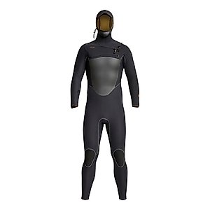 XCEL Mens Drylock X Hooded 5/4mm Fullsuit (Black '21, Large Tall)